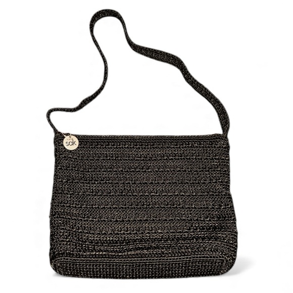 The Sak | Bags | The Sak Original Crochet Black Shoulder Tote Bag ...